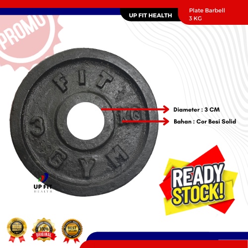 3kg Load Barbell Plate Load Lifting Equipment Cast Iron Barbell Load ...