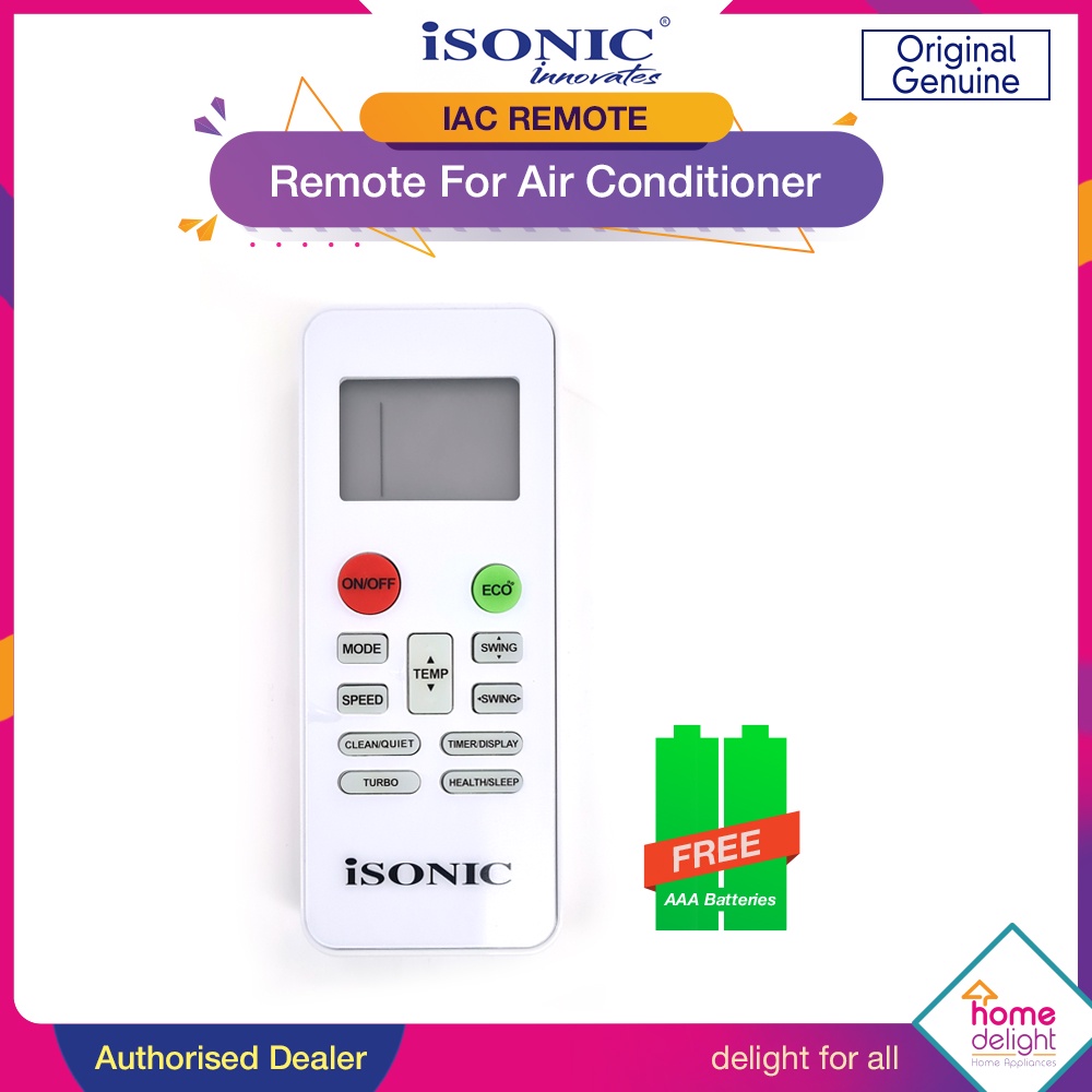 Isonic Air Cond Remote For IACIA10R32 IACPA10PX | Shopee Malaysia