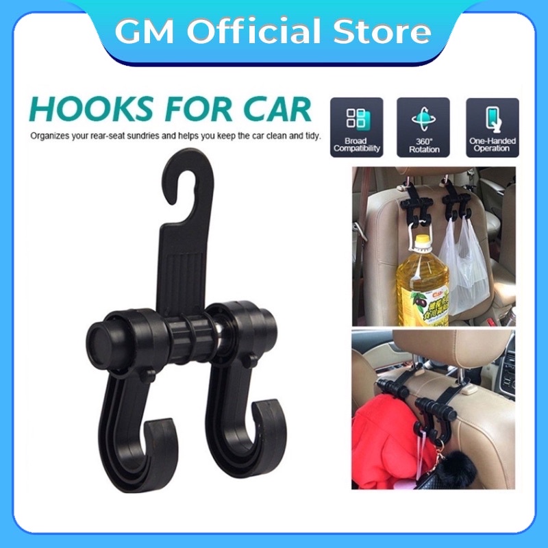 1pc Double Auto Car Back Seat Headrest Hanger Organizer Multi-Purpose Hook Holder Hooks Clips ...