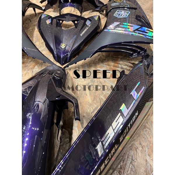 HLD COVER SET LC135 V4-V5-V6-V7 PURPLE CUSTOM BLACK GOLD | Shopee Malaysia