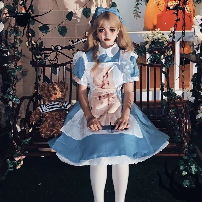 [Whole Store Price Reduction] Halloween Alice cos Costume Lolita Cute ...