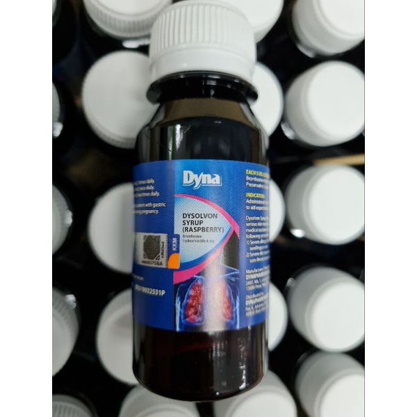 Dysolvan Bromhexine Raspberry Syrup for Kids & Adults 60ML | Shopee ...