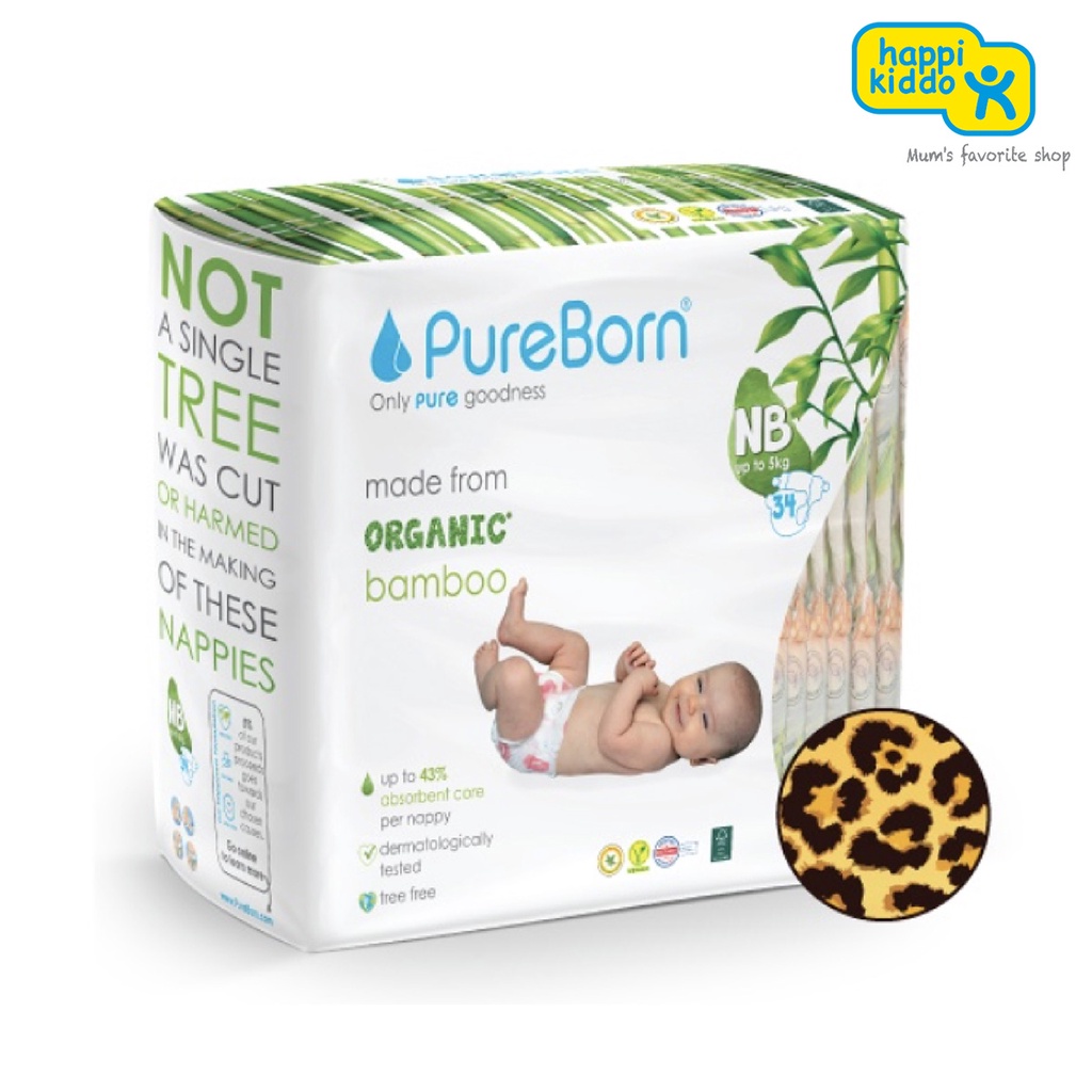 PureBorn Organic Tape Diaper (Single Pack) Assorted Design | Shopee ...