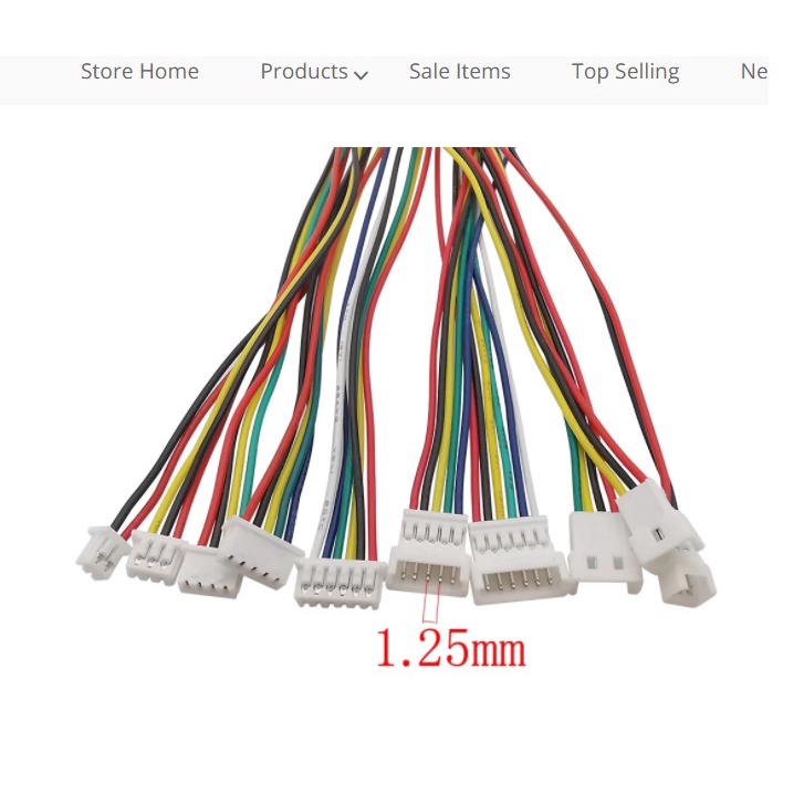 JST-PH 1.25mm Pitch Female Male Cable 2P 3P 4P 5P 6P Connector JST Type Terminal Wire Connection ...