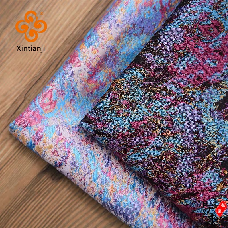 50x75cm High density nylon Jacquard brocade fabric satin star oil ...