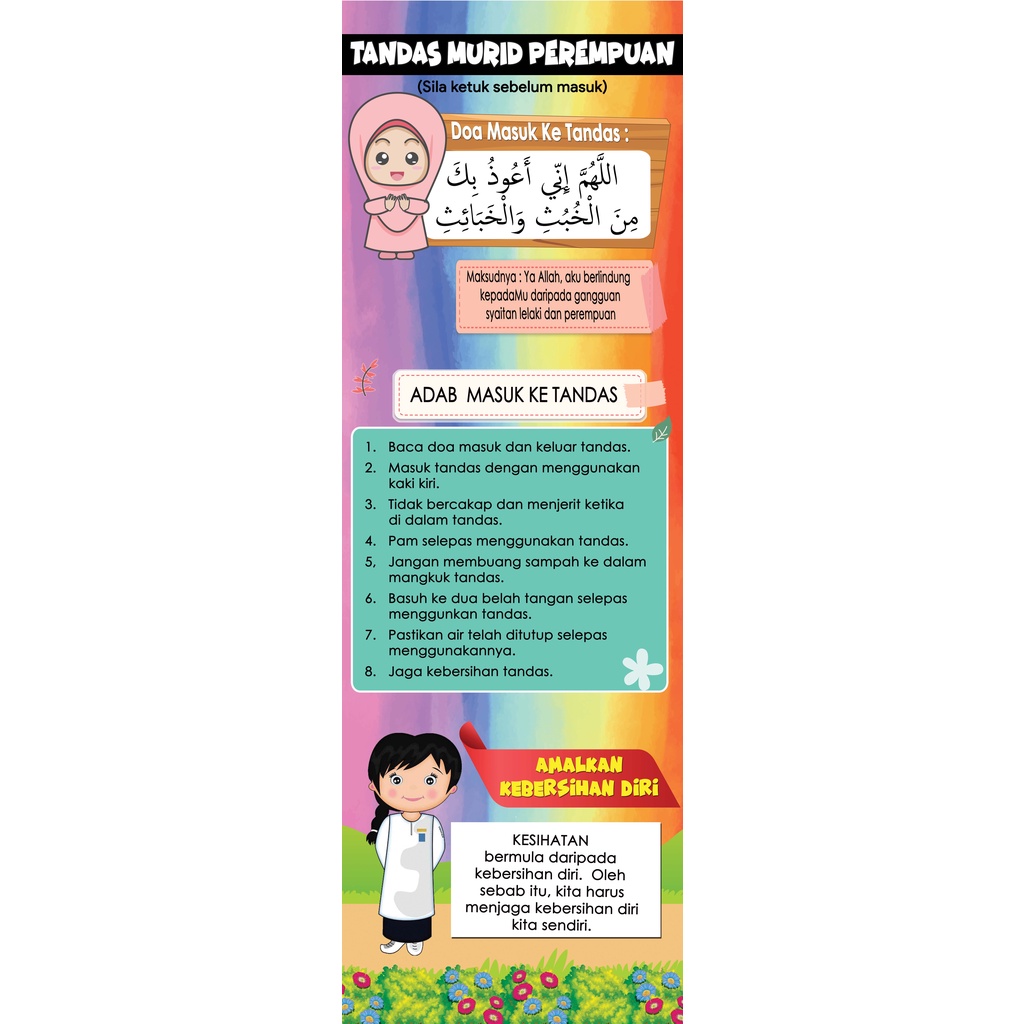 Banner masuk ke tandas lelaki dan perempuan sesuai di pintu atau ...