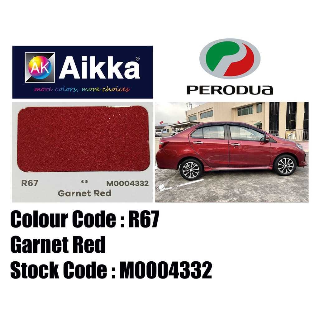 AIKKA PERODUA R67 GARNET RED * 2K CAR PAINT / CAT KERETA 2K | Shopee ...