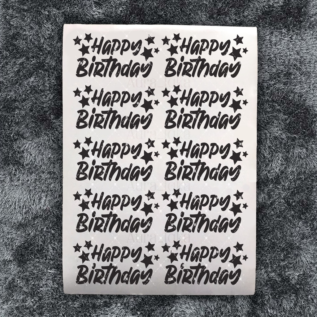 Stiker Belon Happy Birthday 10pcs / Balloon Sticker READY MADE / READY ...