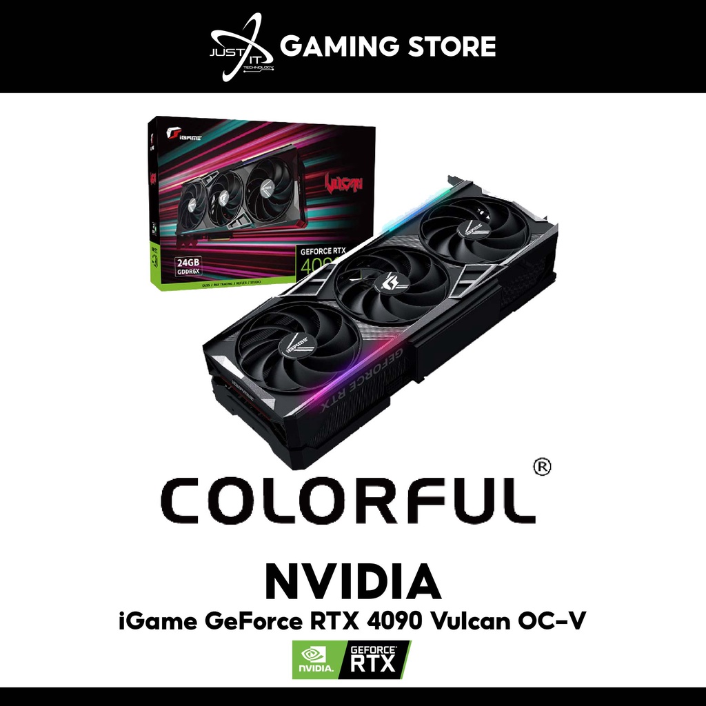 COLORFUL GEFORCE RTX4090 VULCAN OC-V 24GB GDDR6X 384BIT VGA CARD iGame ...