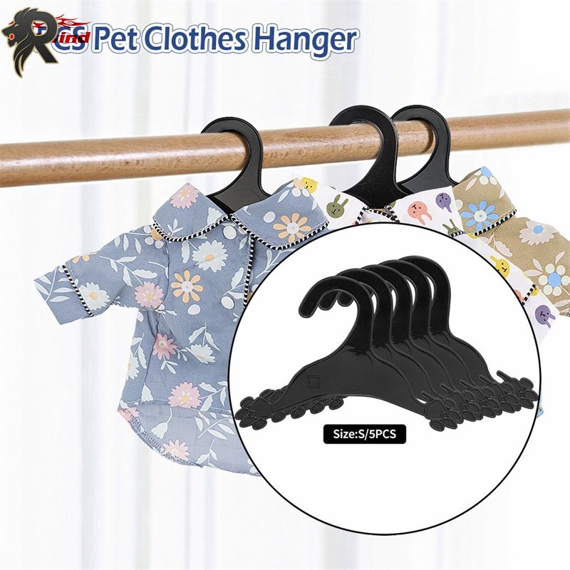 RL HW 5Pcs/Set Plastic Pet Dog Puppy Cat Clothes Clothing Rack Hanger ...