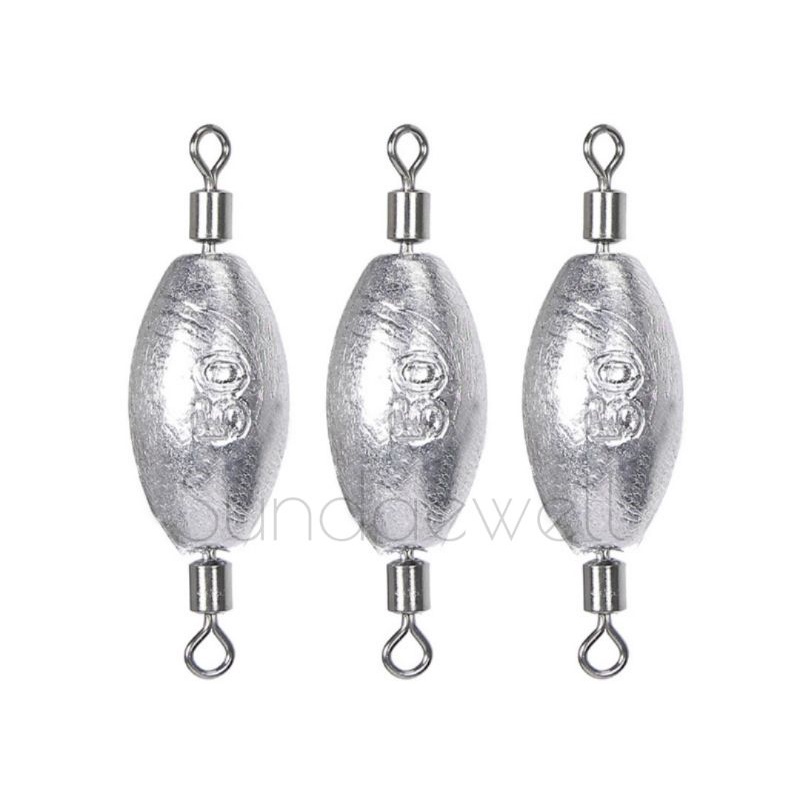 Fishing Sinker Barrel Swivel Pancing Batu Besi Stone Rock Metal Steel ...