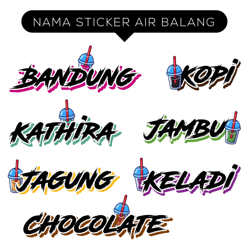 STICKER AIR BALANG BAZAR/PASAR MALAM (PENUH KELILING) | Shopee Malaysia