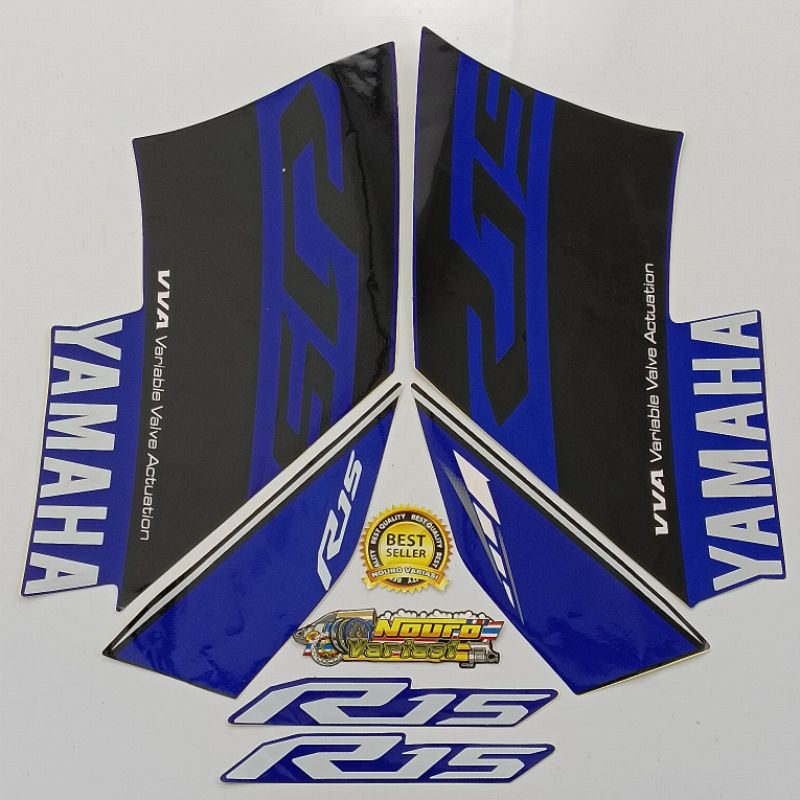Striping Yamaha R15 2017 2018 v3 blue Best quality standard motorbike ...