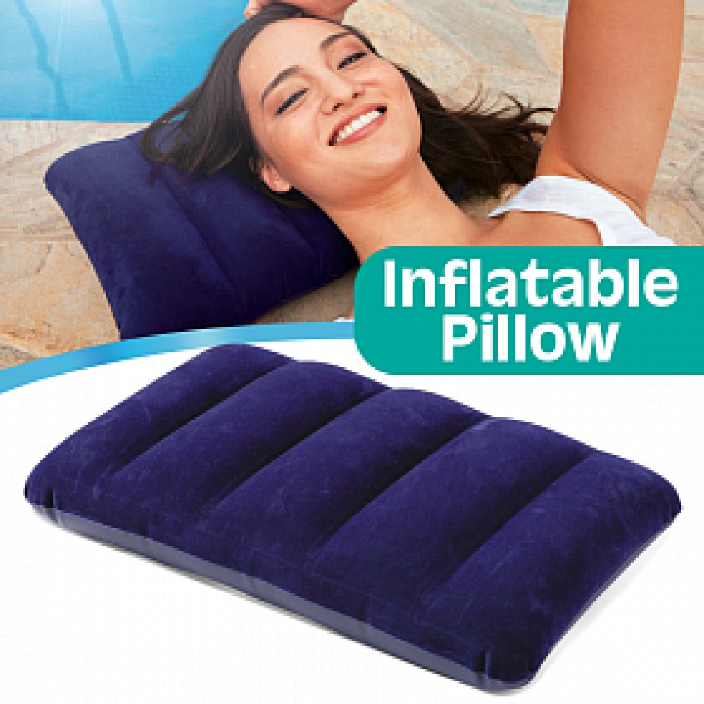 INTEX Inflatable Foldable Neck Travel Air Pillow Sleep Nap Air Cushion ...