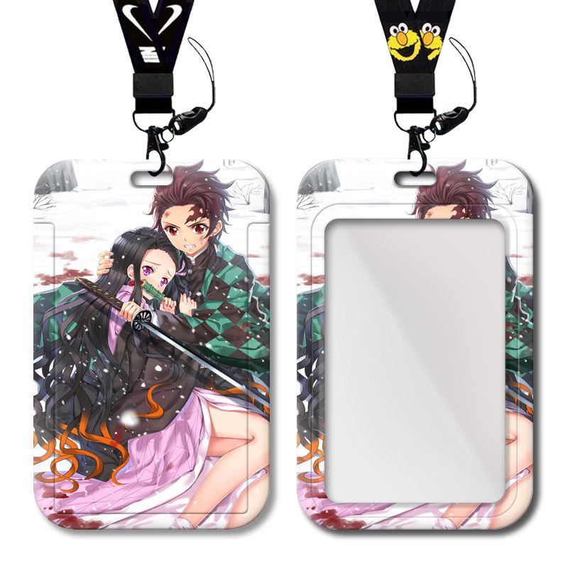 Anime Cartoon Demon Slayer Kamado Nezuko Student School ID Card Long ...
