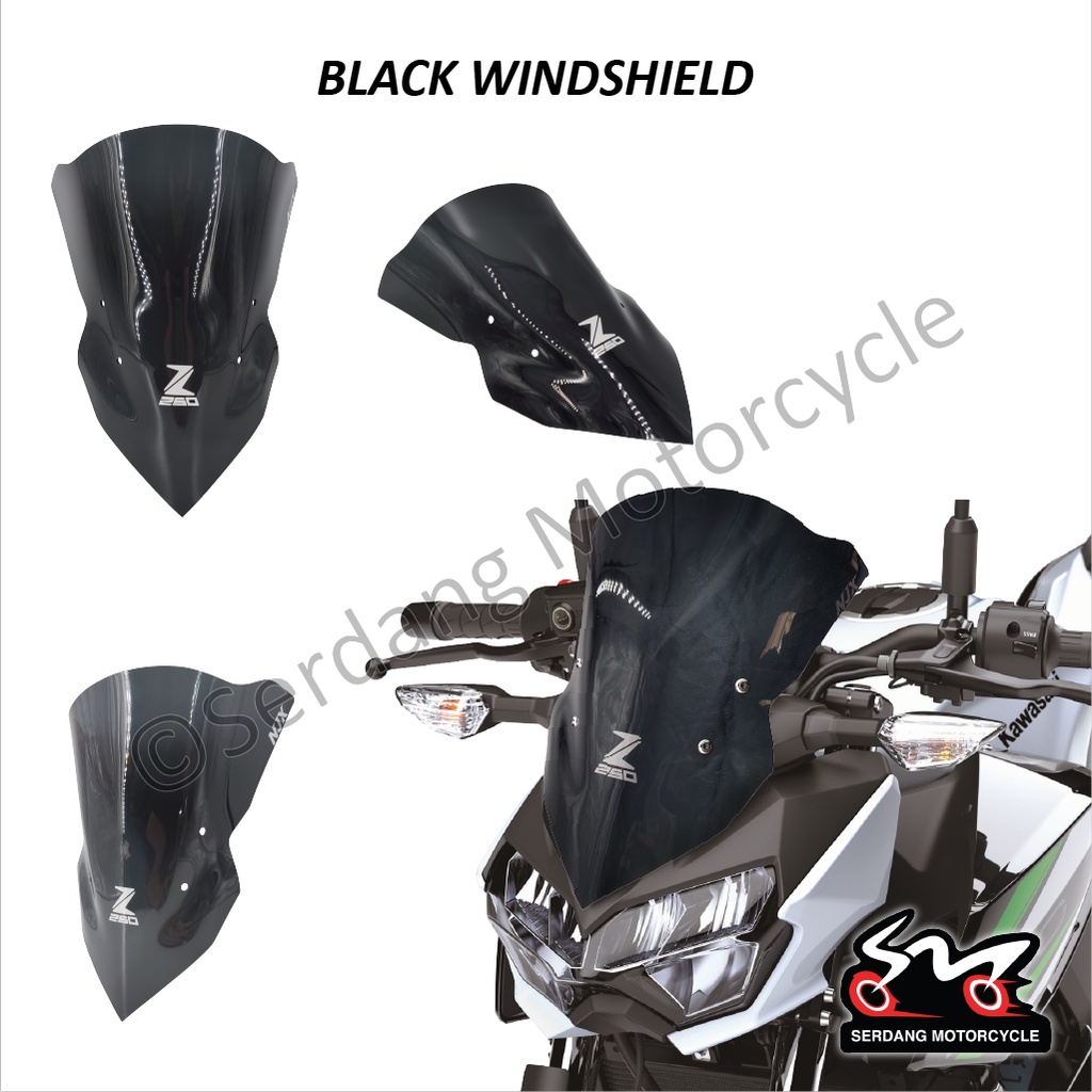 NJX Kawasaki Modenas Z250 Windshield Long Short Cowling Visor ...