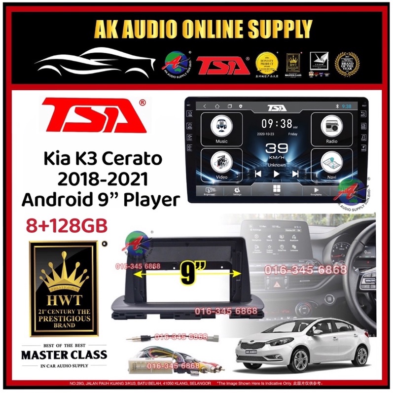 🎁Free AHD Camera 🎁 8Ram + 128GB 4G DSP Carplay TSA Kia K3 Cerato 2018 - 2021 Android 9'' inch ...