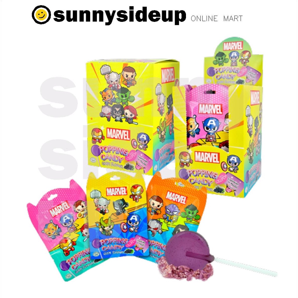 [SUNNY] MARVEL popping candy with lollipop 1 piece (13.8g) Random Pick ...