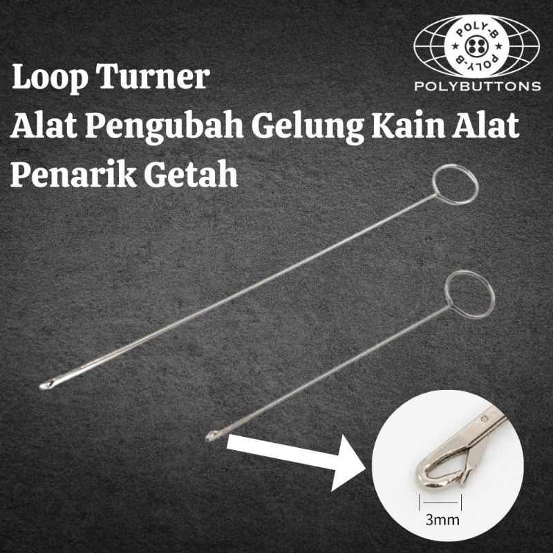 POLYBUTTONS Loop Turner Alat Pengubah Gelung Kain Alat Penarik Getah ...