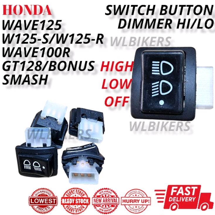 HONDA WAVE125 W125 WAVE100R W100R GT128 BONUS SMASH DIMMER SWITCH ...