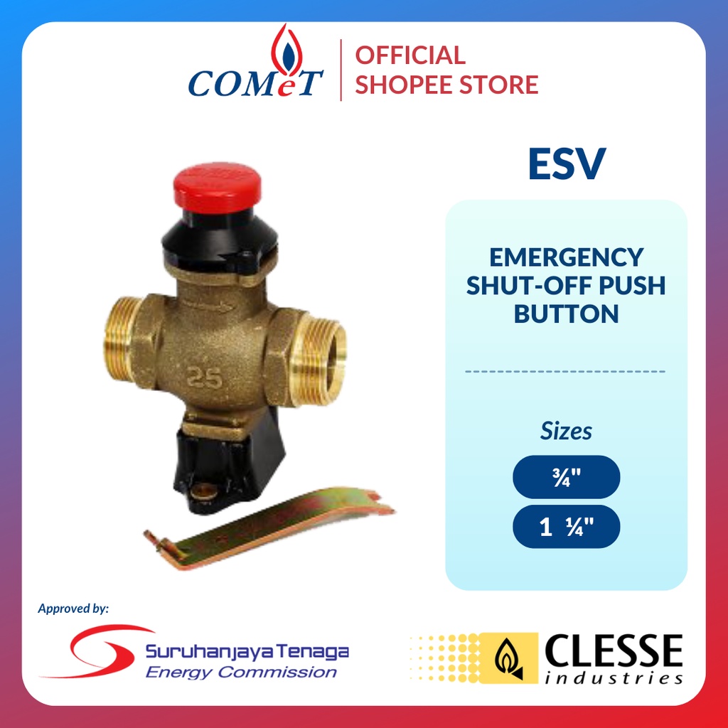 CLESSE Emergency Shut-Off Push Button | 3/4", 1 1/4" | Shopee Malaysia