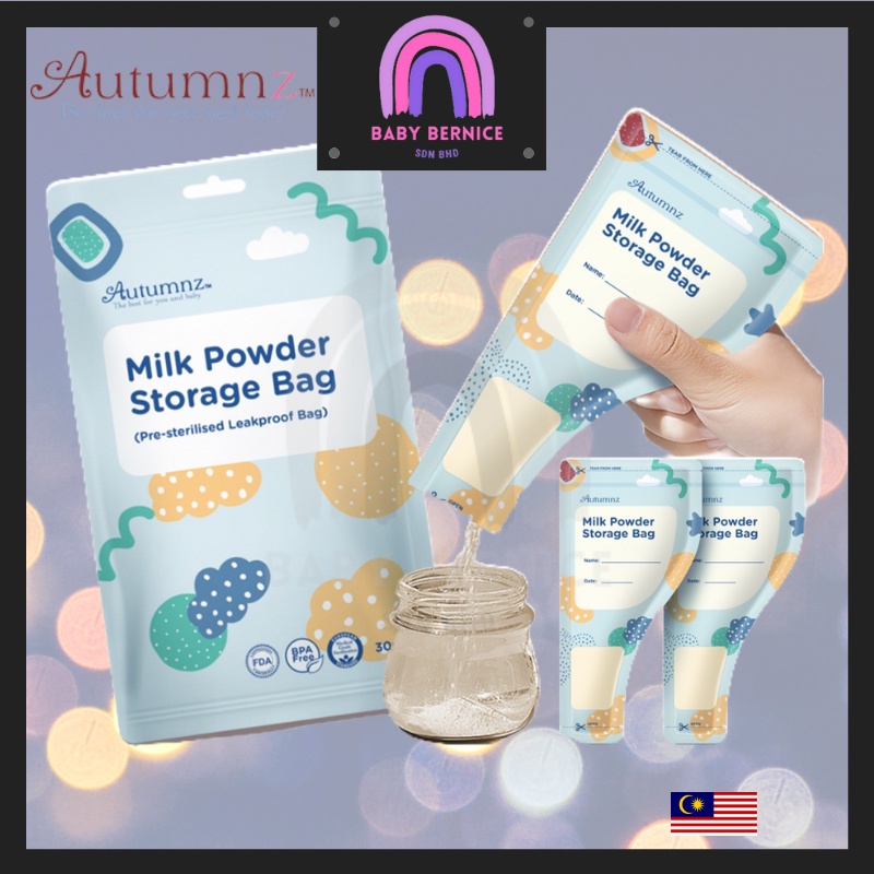 AUTUMNZ *MILK POWDER STORAGE BAG* Pre-sterilised Leakproof Bag, Beg ...