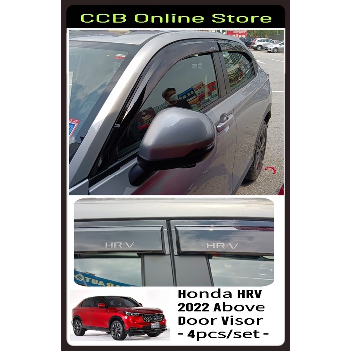 Honda HRV 2022-2024 Oem Injection Black Door Visor with Logo - 4pcs/set ...