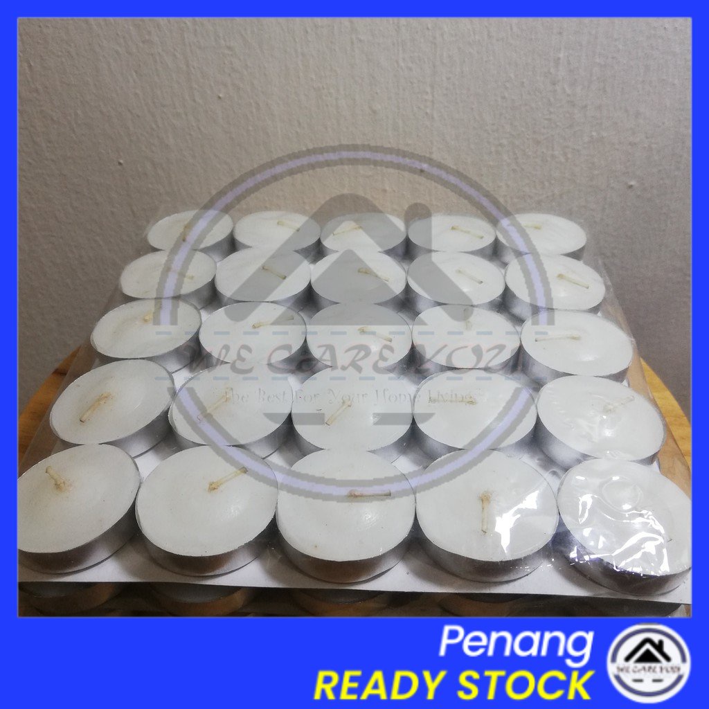 Wecareyou20 100pcs Unscented Smokeless Tealight Candle Small Candle ...