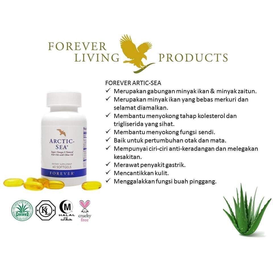 ARCTIC SEA FOREVER LIVING 💯 ORIGINAL | MINYAK IKAN FISH OIL EPA and DHA ...