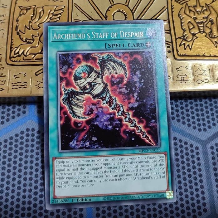 [Original Yugioh Card] Archfiend's Staff of Despair - MP22-EN036 | Shopee Malaysia