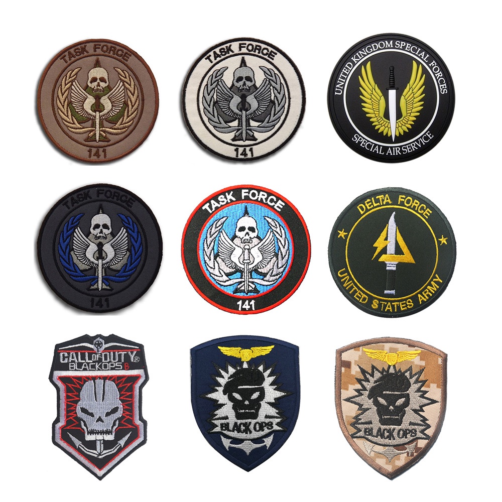 TASK FORCE Call Of Duty Embroidery Hook And Loop Patches Armband Velcro ...