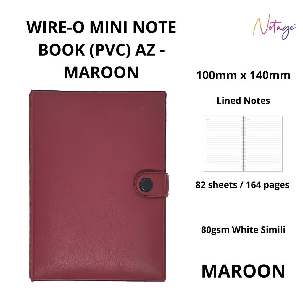 Wire-O PVC Cover Mini Notebook Small Mini Organizer A6 Notebook Buku ...