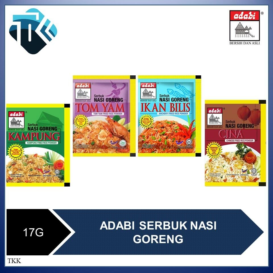 ADABI SERBUK NASI GORENG KAMPUNG / TOMYAM / IKAN BILIS / CINA | Shopee ...
