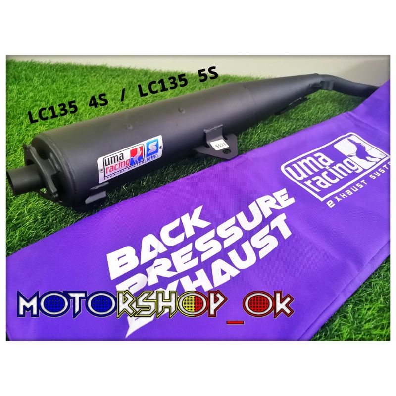 UMA RACING BLACK PRESSURE EXHAUST PIPE CUTTING STD YAMAHA Y15ZR LC135 ...