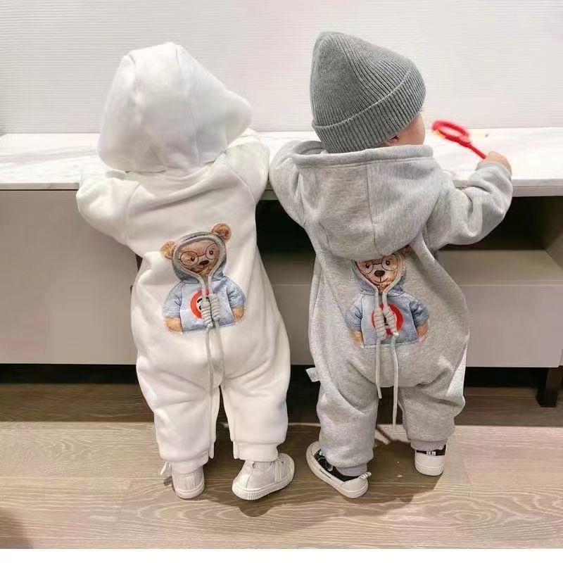 Newborn Baby Clothes Spring and Autumn Hooded Cute Boys Girls Baby Bear ...