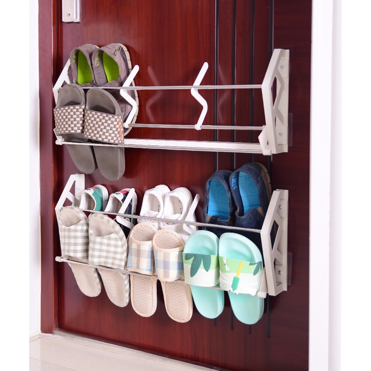 Behind Door Shoe Rack Perforation-Free Hanging Storage Shoe Rack ...
