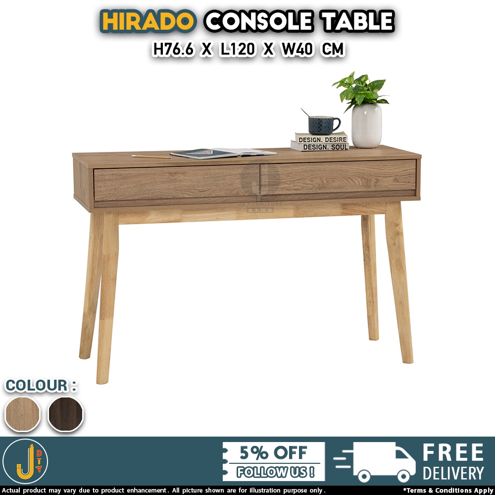 [JJ Furniture DIY] Hirado 1.2m Console Study Dressing Table with Drawer ...