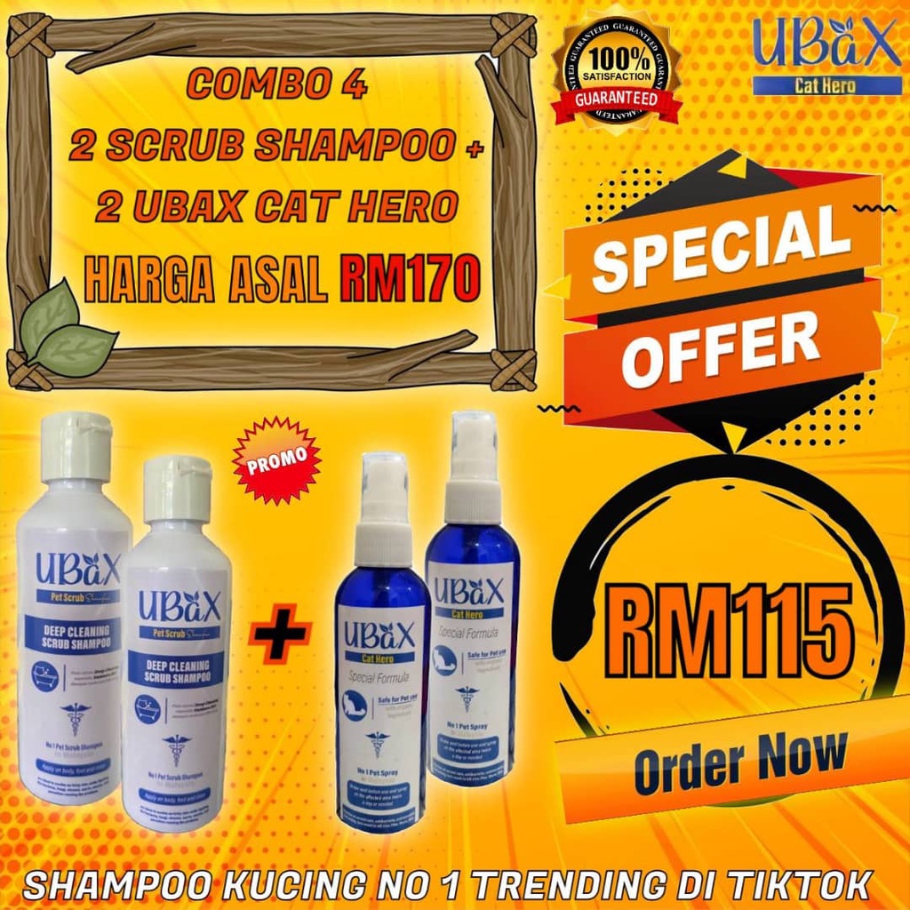 Ready Stock - Shampoo Scrub Kucing - Syampu kucing untuk Kutu kurap ...