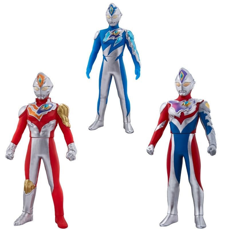 23cm Large Soft Rubber Superhero Ultraman Decker Geed Darkness Victory Taro Orb Movable Joints ...