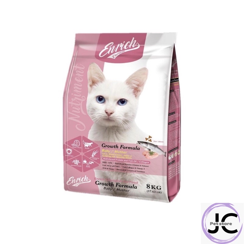 Enrich Champion Cat Mother & Baby Food 8kg (Growth Formula) | Shopee ...