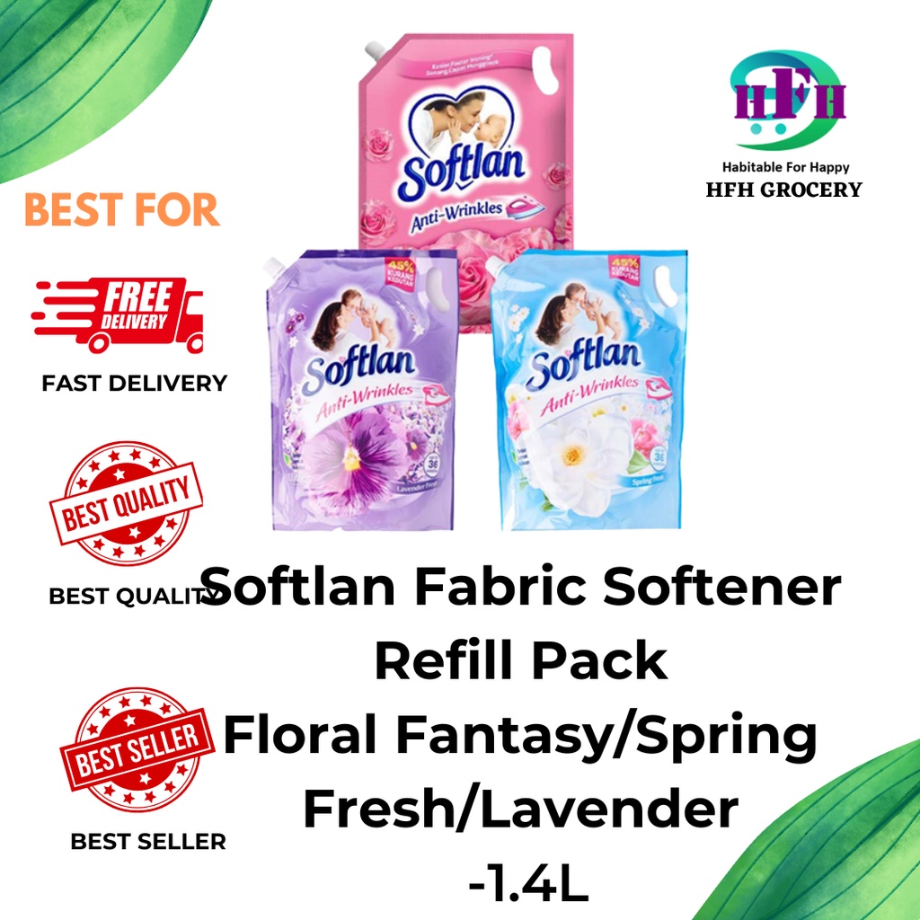 🔥 Softlan Fabric Softener Refill Pack - Floral Fantasy / Spring Fresh ...