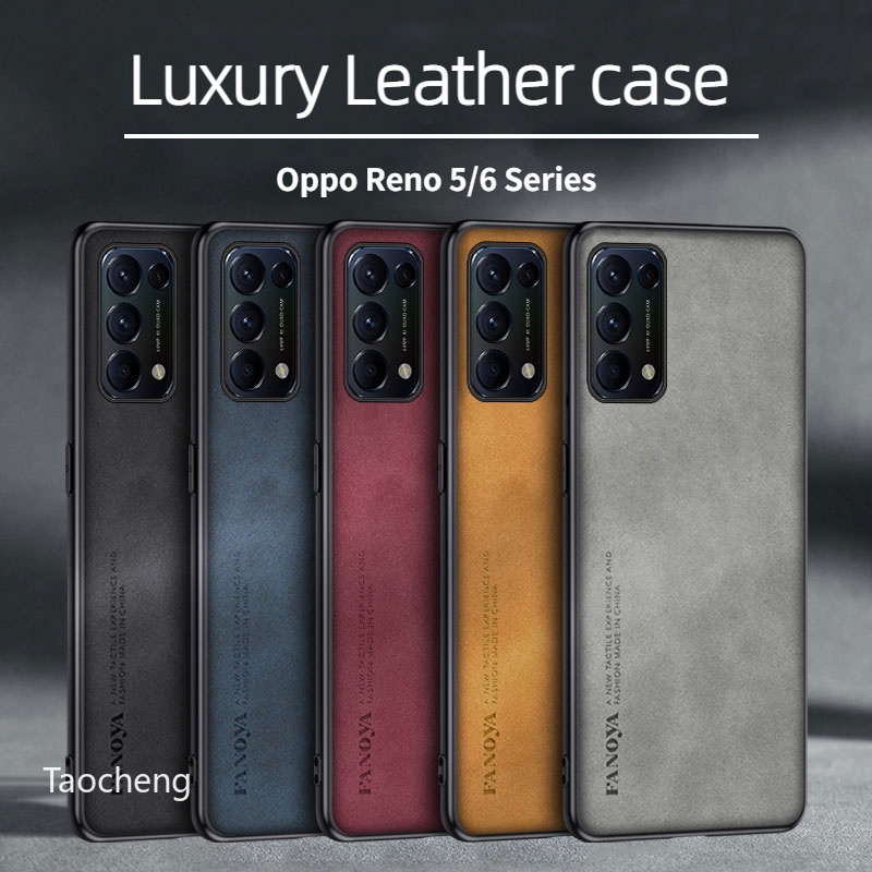 Sheepskin Leather Texture Phone Case Casing For Oppo Reno 11 5 6 Pro ...