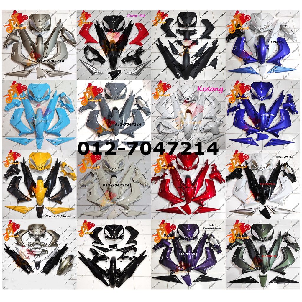 Yamaha Lc 135 V1 Cover Set Kosong Black Red Blue Yellow White Hijau ...