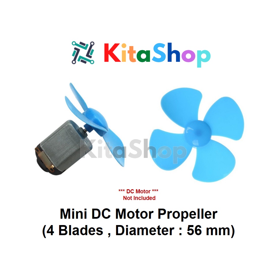 Mini DC Motor Propeller (4 Blades , Diameter : 56 mm) | Shopee Malaysia