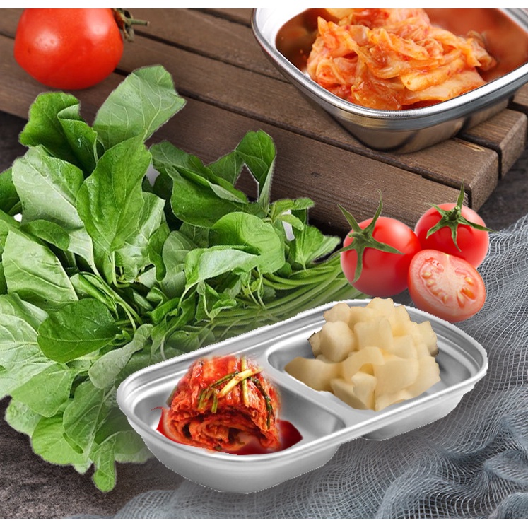 Korean Style 304 Stainless Steel Dipping Square Saucer, Condiment Tray ...