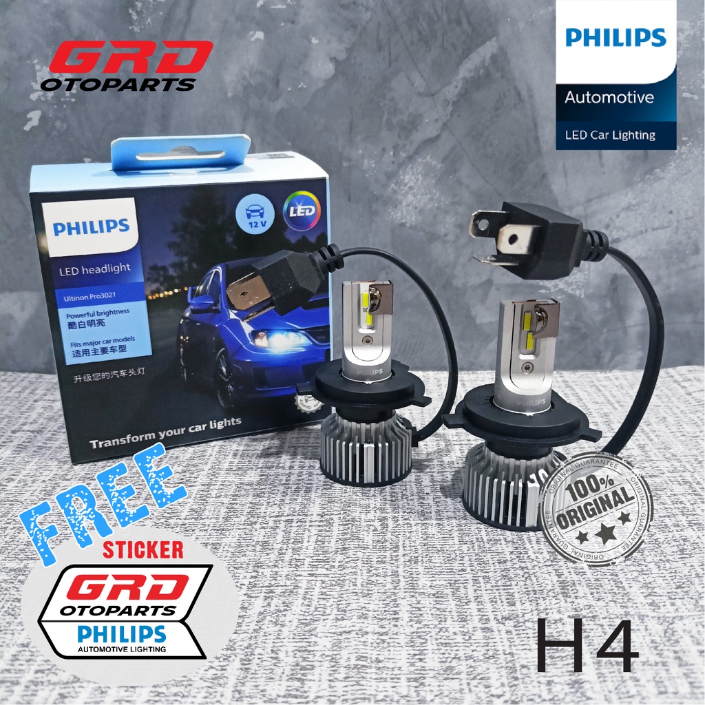 Philips ULTINON ESSENTIAL G2 LED Light Bulb H4 12V-24V 21W 6500K ...