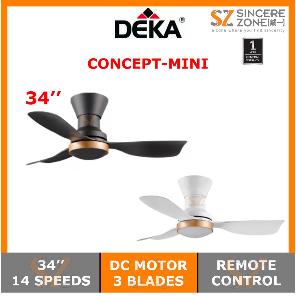 DEKA CONCEPT-MINI 34'' Ceiling Fan / Remote Control / DC Motor | Shopee ...