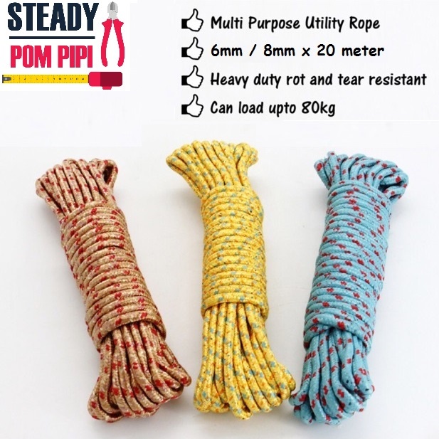 20METER MULTIPURPOSE UTILITY SAFETY ROPE | Shopee Malaysia