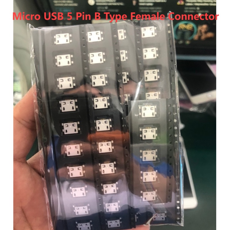 10-100pcs Micro USB 5 Pin B Type Female Connector For Mobile Phone ...