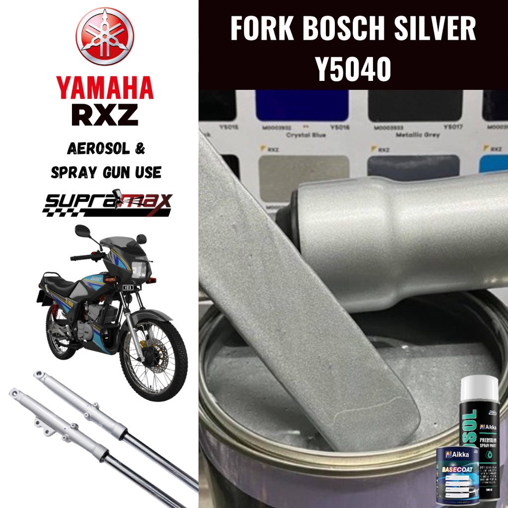 [Yamaha RXZ Fork Bosch Silver Y5040 ] Cat 2K AIKKA Cover Engine Paint ...